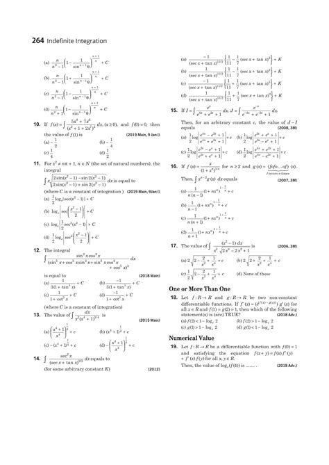 SOLUTION Jee Main And Advance Solved Paper Indefinite And Definite Integral Maths