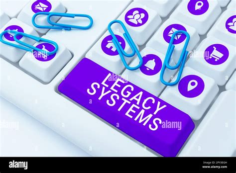 Writing Displaying Text Legacy Systems Word For Old Method Technology Computer System Or