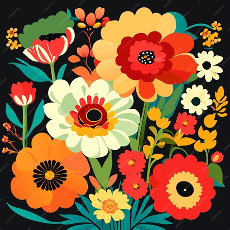 Premium Vector Flowers Illustration