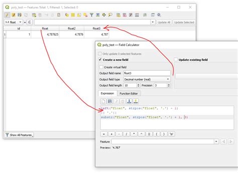 Field Calculator Trimming Decimal Numbers For Coordinates Heights In QGIS Geographic