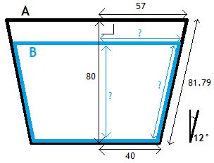 Trigonometry How Can I Measure A Frustum Inside A Frustum Mathematics Stack Exchange