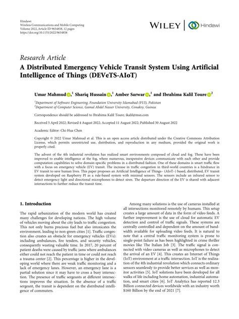 pdf a distributed emergency vehicle transit system using artificial