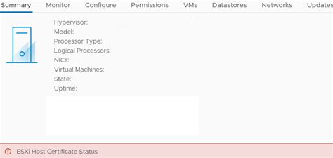esxi host is marked with alarm esxi host certificate status