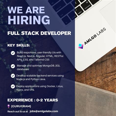 Hiring Fullstackdeveloper Reactjs Nodejs Python Frontenddeveloper
