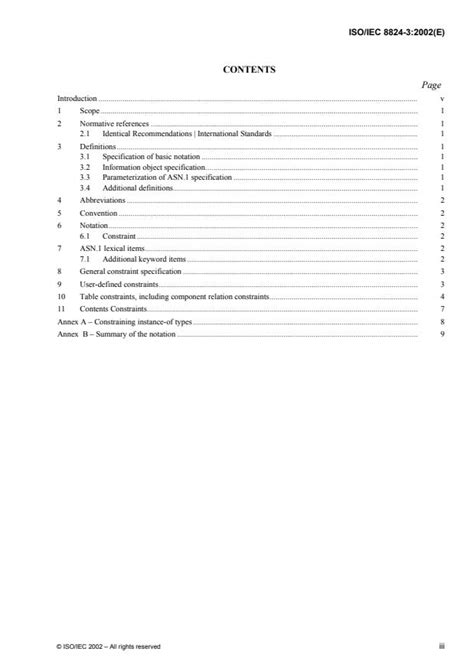 ISO IEC 8824 3 2002 Information Technology Abstract Syntax Notation One ASN 1 Constraint