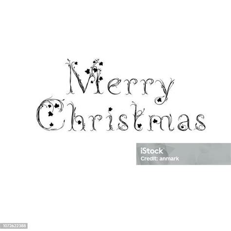 메리 크리스마스 핸드 레터링 인사말 카드 벡터 일러스트 레이 션입니다 현대 서 예입니다 겨울에 대한 스톡 벡터 아트 및 기타 이미지 겨울 계절 공휴일 Istock
