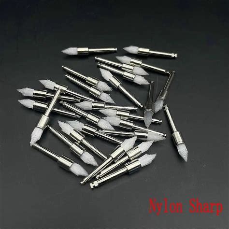 100pcs Dental Prophy Prophylaxis Brush White Nylon Polishing Brushes Ra
