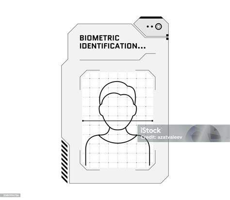 Hud Person Biometric Scan And Identification System Concept User Recognition Verification