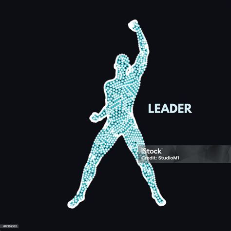 리더십 개념입니다 서 남자 인간의 팔 스포츠 대회에 대 한 실루엣입니다 벡터 일러스트입니다 손을 올림에 대한 스톡 벡터 아트 및 기타 이미지 Istock