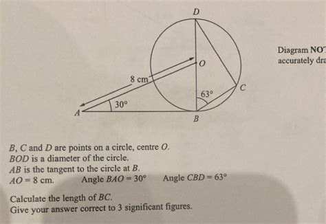 Solved Diagram No Accurately Dra B C And D Are Points On A Circle