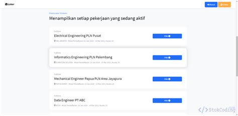 Sistem Informasi Lowongan Kerja Berbasis Web Php