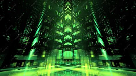 Premium Photo Digital Space Architecture Design Complex Mathematical Calculations In A Digital