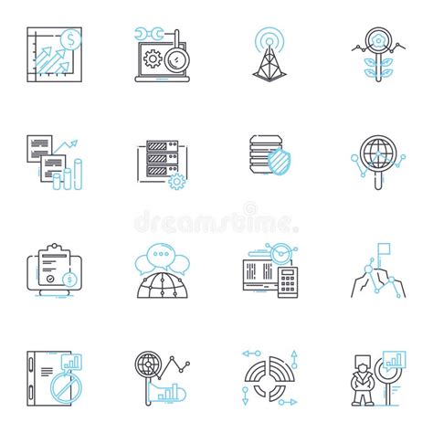 Financial Appraisal Linear Icons Set Valuation Assessment Analysis