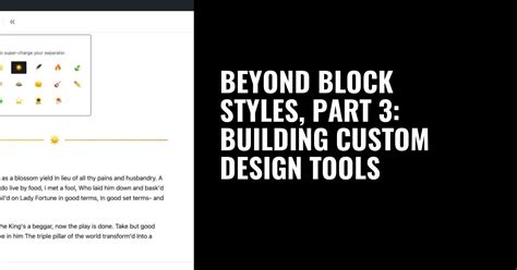 beyond block styles part 3 building custom design tools wordpress