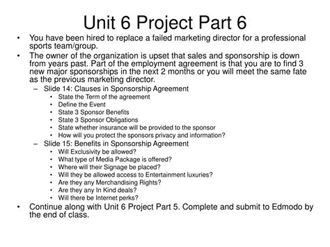 PPT Unit 6 Project Overview PowerPoint Presentation Free Download ID 6953849