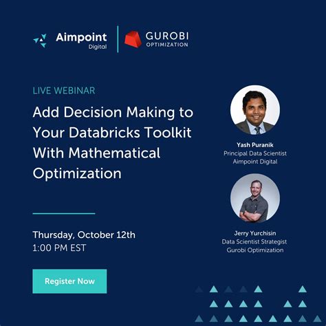 Aimpoint Digital On Linkedin Join Aimpoint Digital And Gurobi