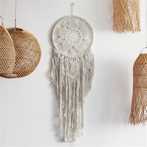 mandala macramê flor kayu balai