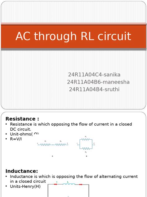 Ac Through Rl Circuit Pdf