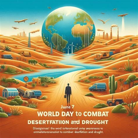 Happy International Day Combat Desertification Amp Drought Premium Ai