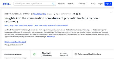 Insights Into The Enumeration Of Mixtures Of Probiotic Bacteria By Flow Cytometry