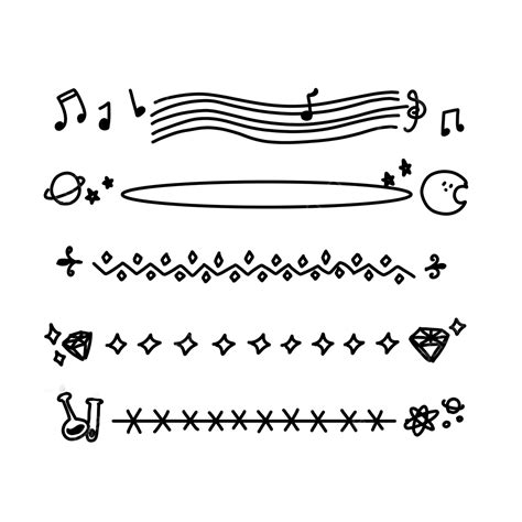Hand Drawn Simple Split Line Manual Account Material Hand Draw