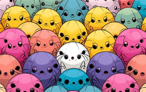 Premium Ai Image Japanese Cute Spider Repeated Patterns Anime Art Style With Pastel Colors