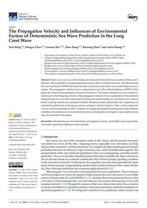 Pdf The Propagation Velocity And Influences Of Environmental Factors