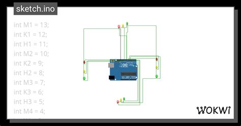 Sistem Lampu Merah Simpang 4 Copy Wokwi Esp32 Stm32 Arduino Simulator