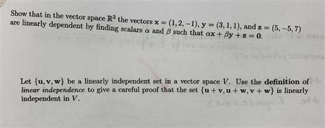 solved show that in the vector space r3 the vectors x