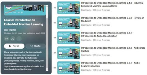 كورس Introduction To Embedded Machine Learning By Edge Impulse مهم جدا لإنه بيغطي حاجات زي