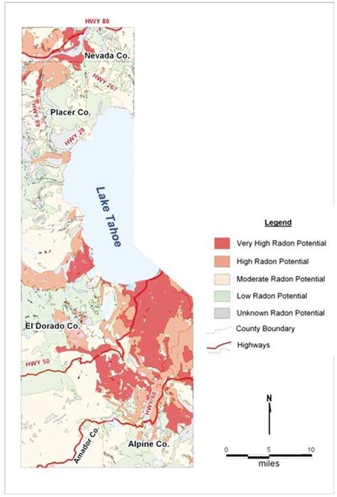 California Radon Map Radon Environmental Exposures Carex Canada
