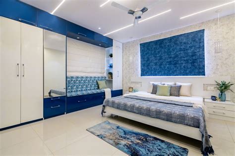 Single Level False Ceiling With Profile Lighting Livspace