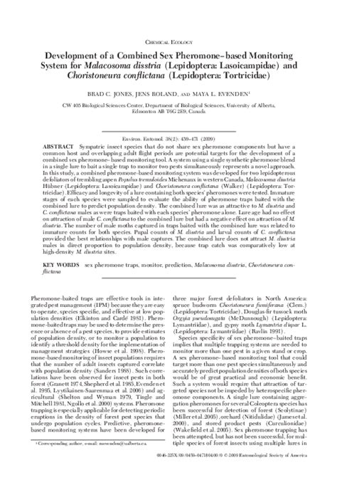 Pdf Development Of A Combined Sex Pheromone Based Monitoring System