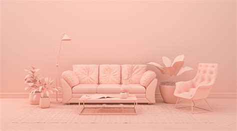 가구와 객실 액세서리가있는 일반 흑백 분홍색 오렌지 색의 인테리어 룸 웹 페이지 프레젠테이션 또는 액자 배경에 대한 3d 렌더링입니다 3차원 형태에 대한 스톡 사진 및 기타