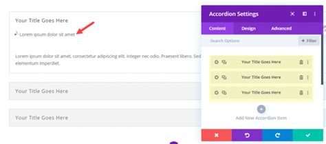 How To Use Divi S Text And List Style Options For Unique Toggle And Accordion Content Designs