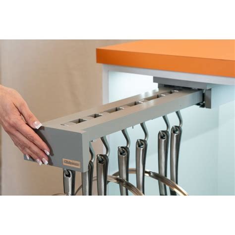 Rev A Shelf GLD W22 BG 7 22 Inch Depth Glideware Base Cabinet Closet Organizer With 7 Hooks