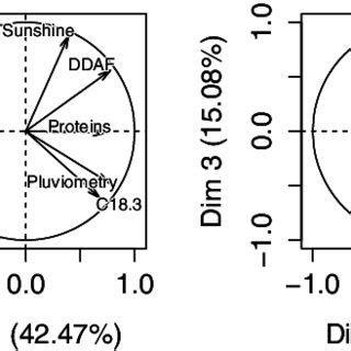 Variables Projection On PCA Dimensions And Only Variables With Download Scientific