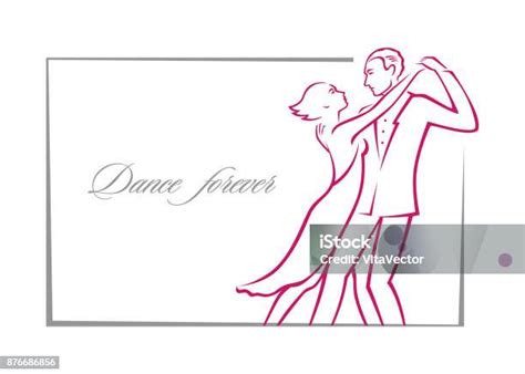 그래픽 컬러 선형 그림 이나 아이콘 프레임에 어디 사랑 만화 남자와 여자에 열정적인 커플 댄스 고급 벡터 일러스트 흰색 배경에 고립입니다 백인종에 대한 스톡 벡터 아트 및