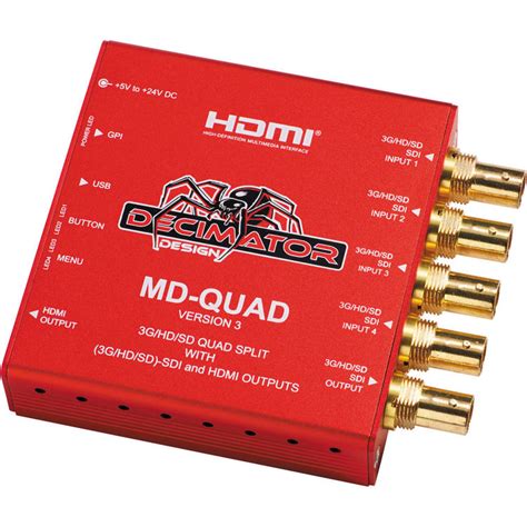 Decimator Md Quad Quad Split Sdi To Hdmi Sdi Multiviewer Md Quad Avshopca Canadas Pro