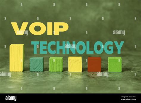 hand writing sign voip technology business showcase use internet as