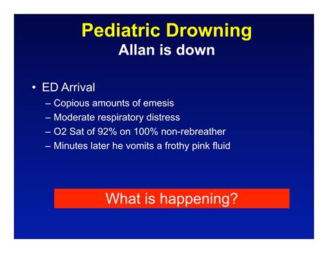 Dissecting The Medical Issues In Pediatric Drowning Pdf