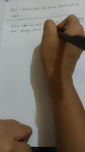 13 A Particle Is Projected Horizontally With A Speed U From The Top Of A