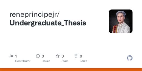 GitHub Reneprincipejr Undergraduate Thesis