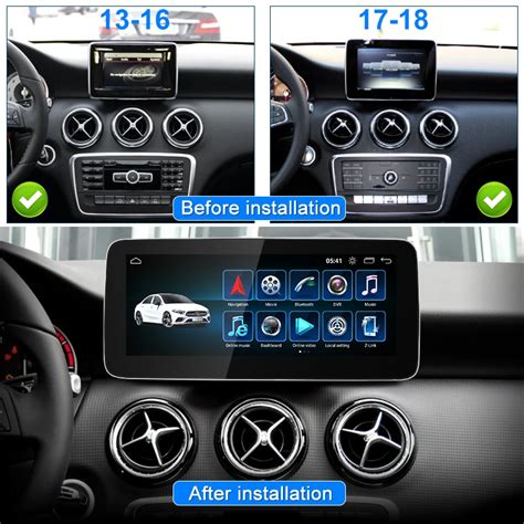 메르세데스 A 클래스 W176 GLA X156 CLA X117용 12 3인치 GPS 네비게이션과 와이파이 DSP를 갖춘 퀄컴 자동차 지능형 시스템 애플 카플레이 및