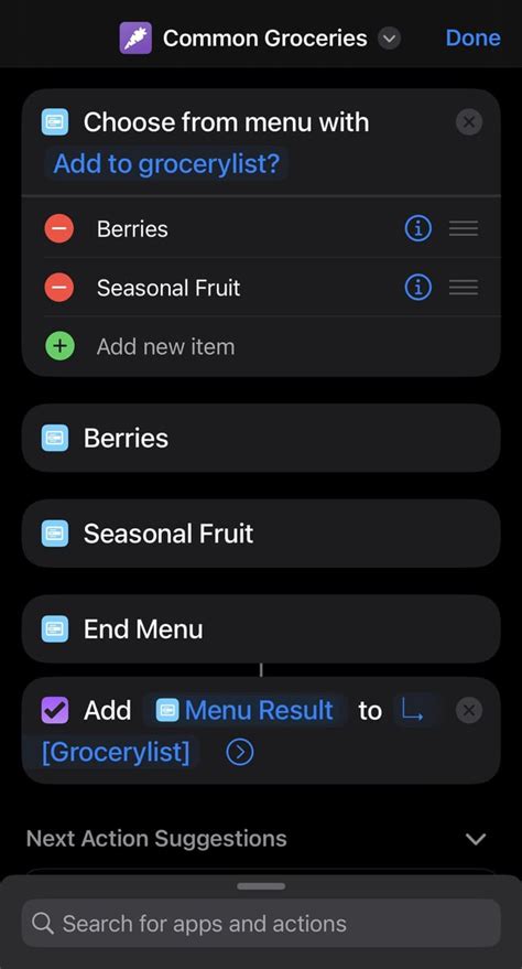 Why Cant I Choose From Menu In Shortcuts To A New Of Item Rshortcuts