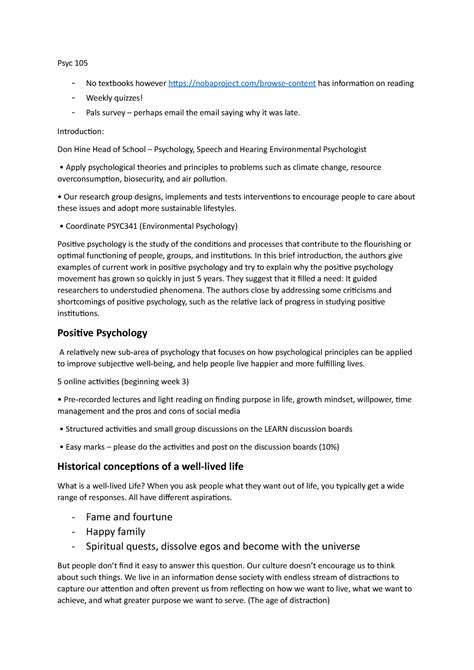 Lecture 11 Notes Psyc Psyc 105 No Textbooks However Nobaproject