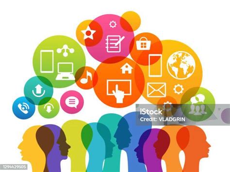 소셜 미디어 개념 글로벌 컴퓨터 네트워크의 통신 웹 및 모바일 서비스를 위한 플랫 디자인 개념 아이콘을 설정합니다 전화번호부에 대한 스톡 벡터 아트 및 기타 이미지 Istock