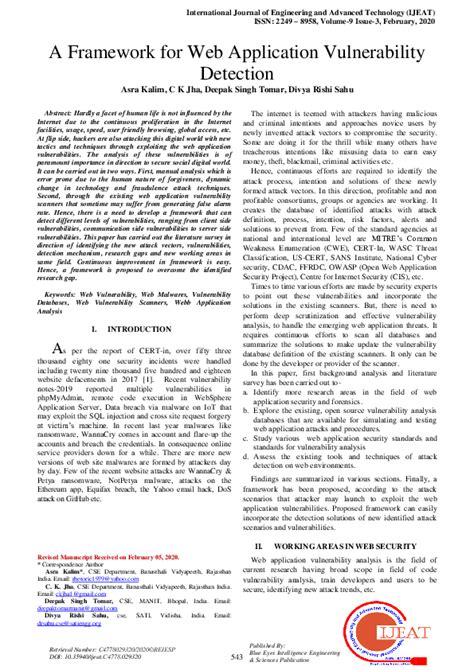 pdf a framework for web application vulnerability detection