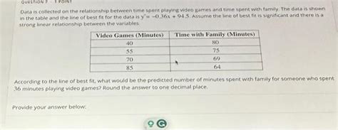 Solved Data Is Collected On The Relationship Between Time