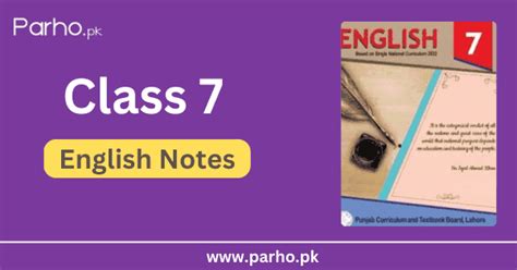 Class 7 English Notes Handwritten Solutions For All Boards